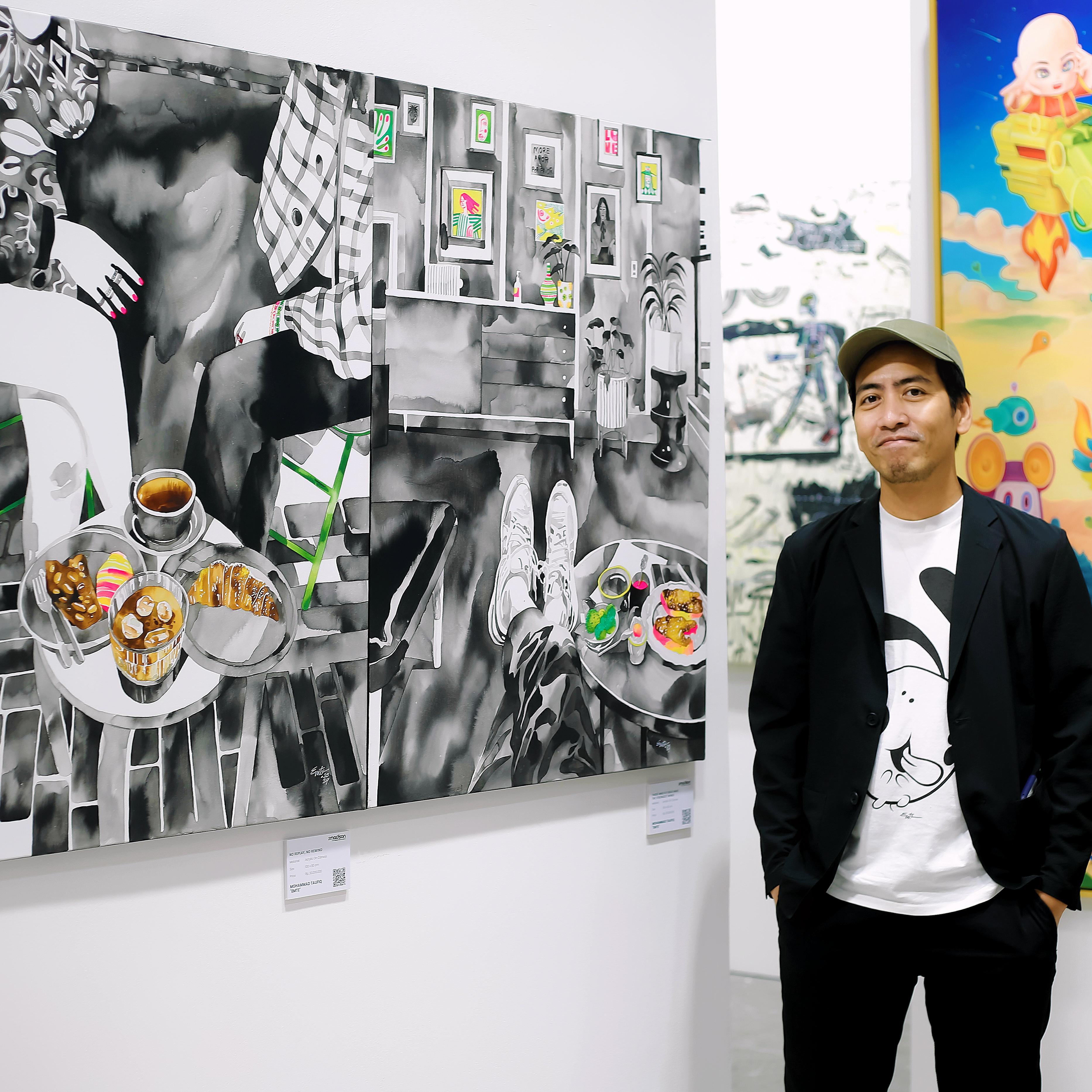 Persiapan Muhammad Taufiq "EMTE" Menyambut 2Madison Gallery x Art Jaka ...